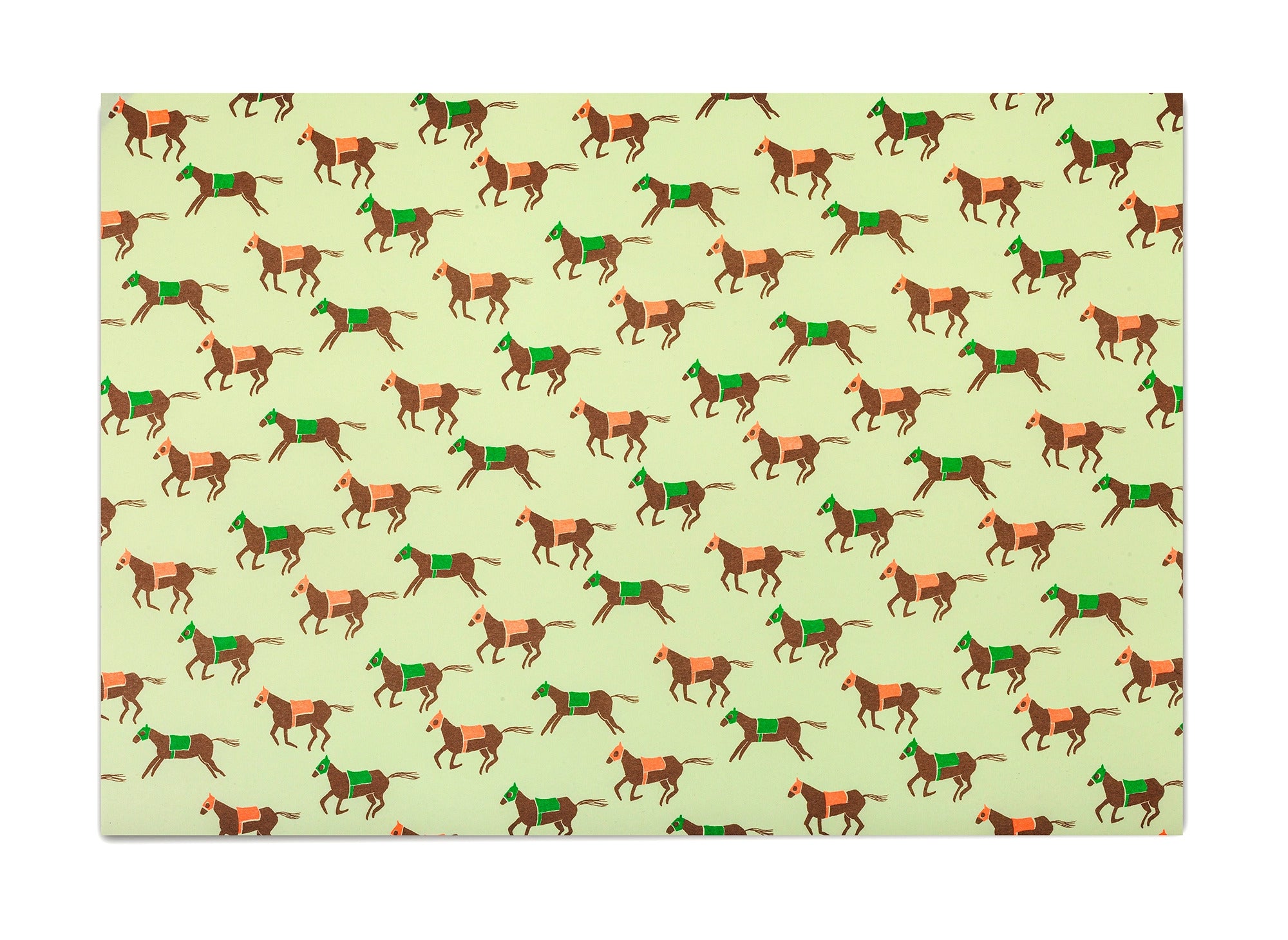 Horse Racing Wrapping Paper - 3 Sheets | Parkette.